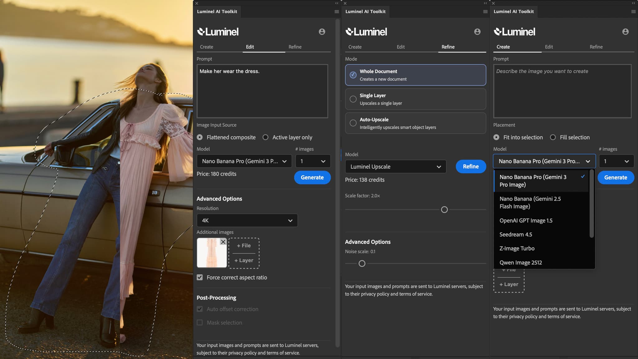 Luminel — Your AI workbench for Photoshop